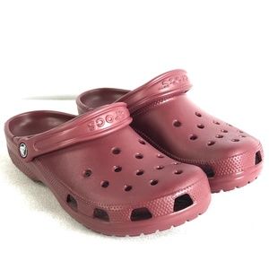 CROCS | Shoes | Crocs Classic Roomy Fit Clogs Maroon Burgandy | Poshmark